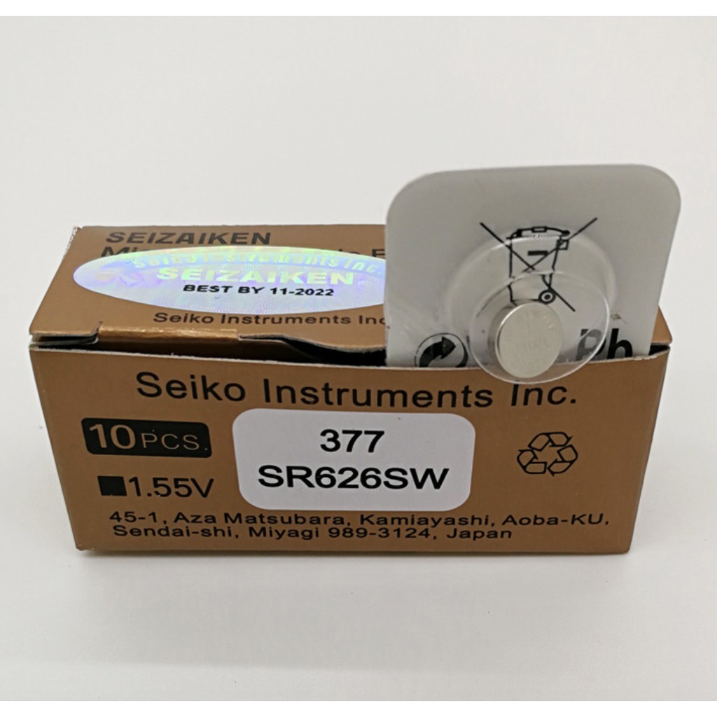 Original SEIZAIKEN SEIKO JAPAN WATCH BATTERY SR927SW/395 SR626SW/377 ...