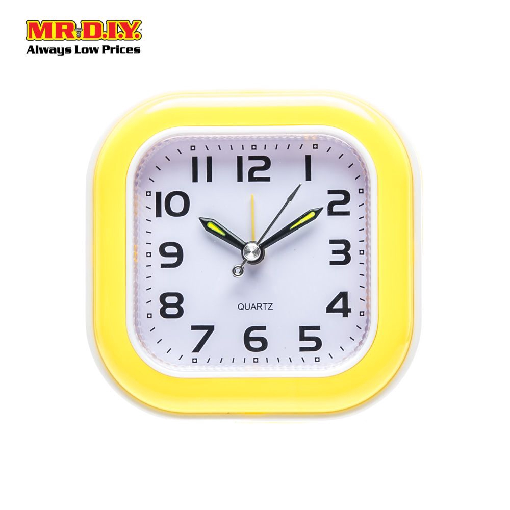 (MR.DIY) Quartz Square Alarm Clock (10x10cm) | Shopee Malaysia