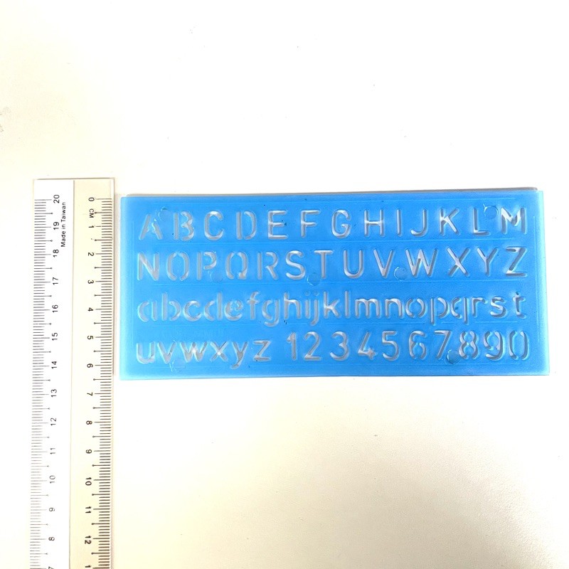AKINA SAVE 10mm 20mm 30mm 40mm Stencil Ruler Plate Alphabet & Number ...