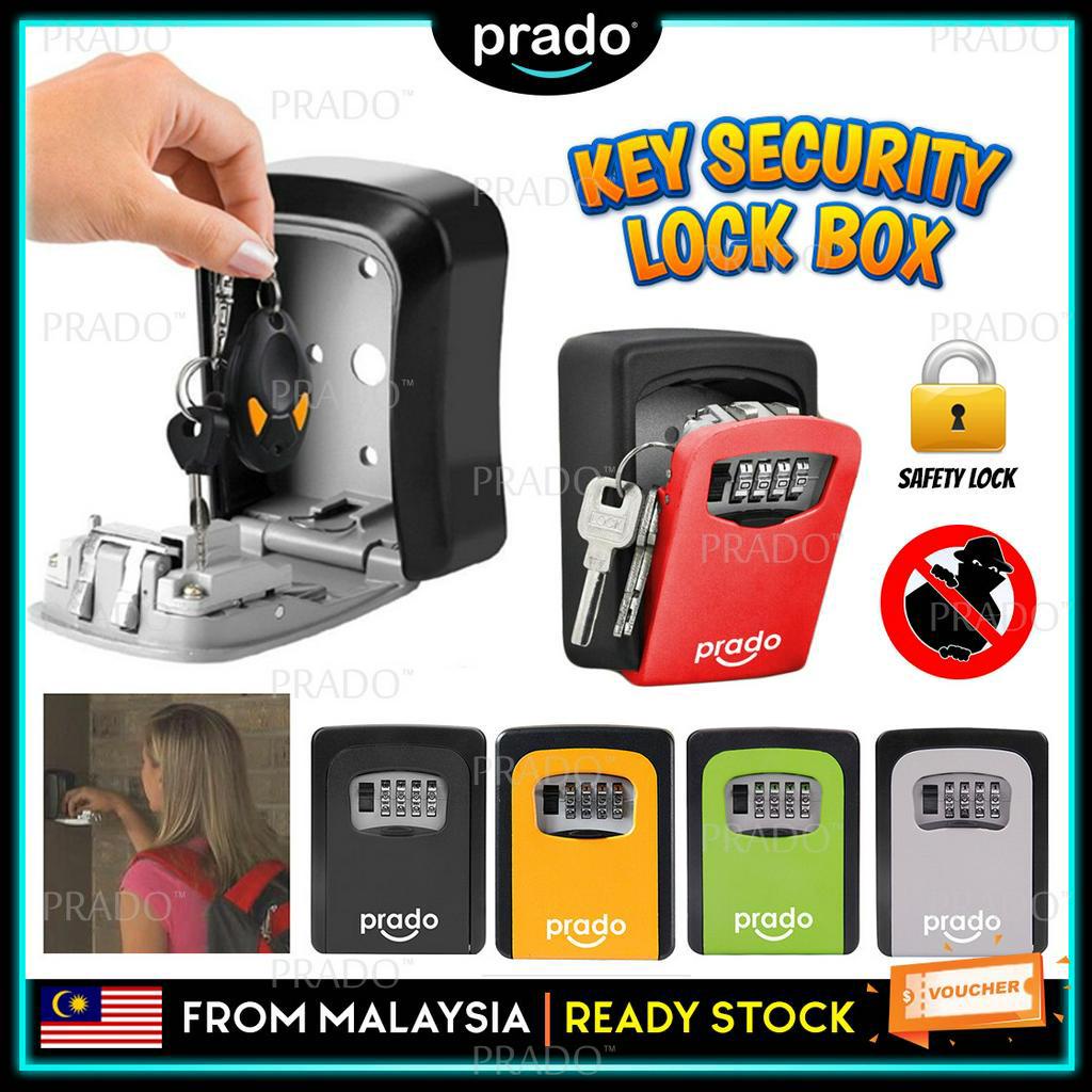 PRADO Security Key Lock Box 4-Digit Waterproof Wall Mount Homestay ...