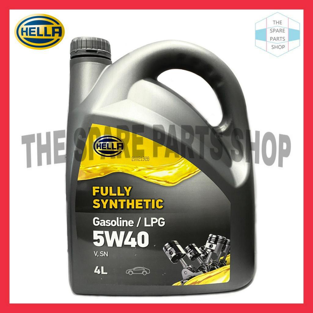 HELLA ENGINE OIL 5W40 SN FULLY SYNTHETIC 4Liters COMBO x1 ORIGINAL OIL ...