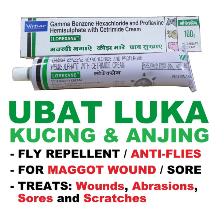 EXP 06/25 Virbac Lorexane Cream 100g - Ubat Luka Kucing & Anjing ...