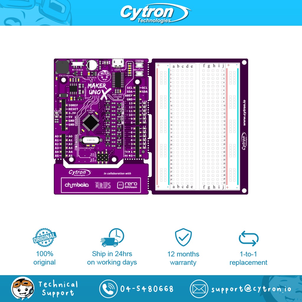 Maker UNO X Suitable for RBT Classroom Built-in LEDs Buttons Buzzer Breadboard Arduino ...