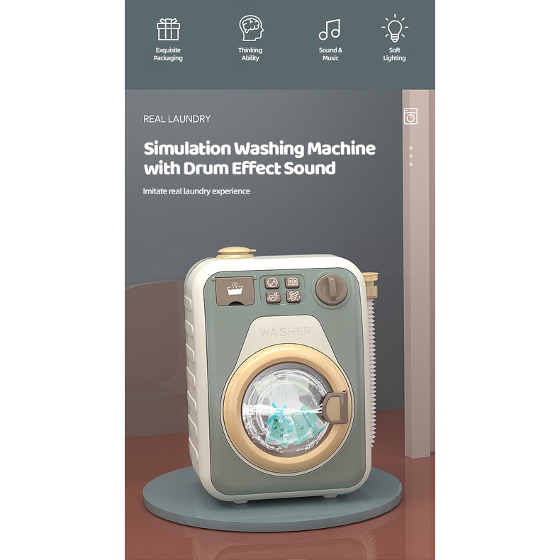 Front Load Roller Washing Machine Pretend Play Simulation Washing ...