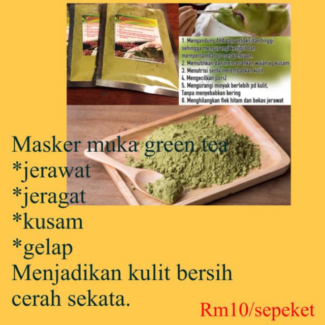RAHSIA MAK ANDAM Masker Muka Green Tea 12gm. | Shopee Malaysia