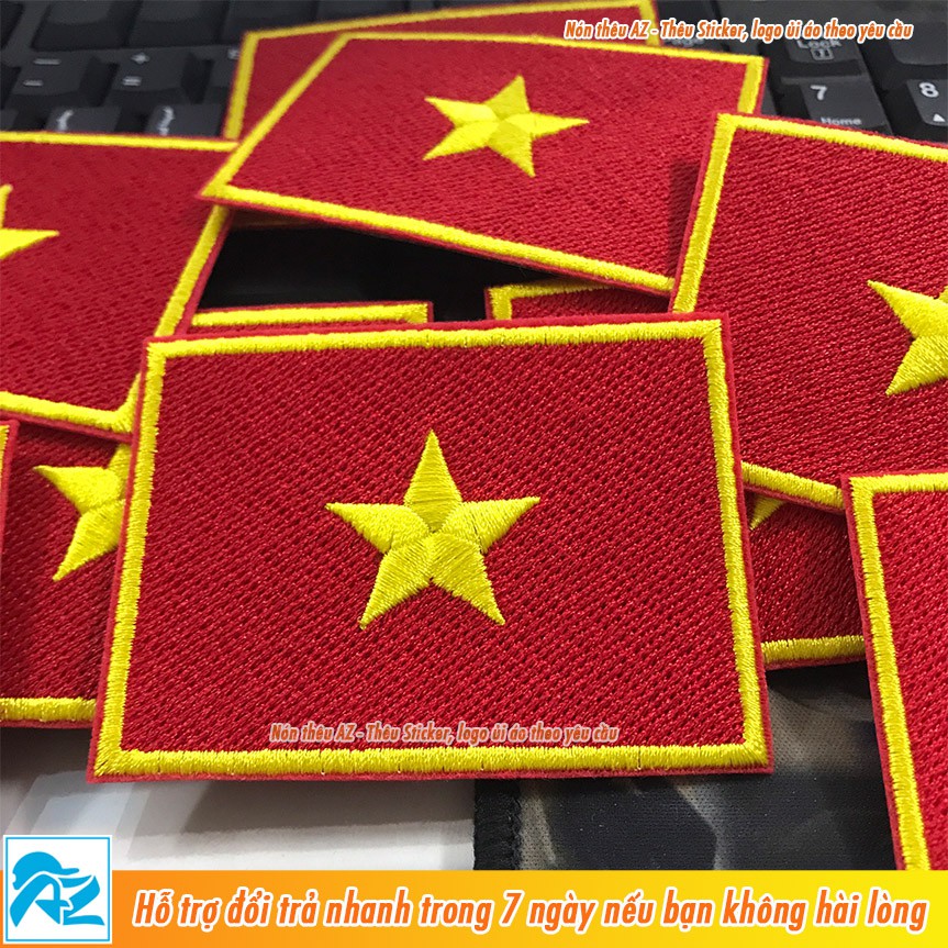 Iron-on fabric Patch embroidered with the Vietnamese flag - Sticker ...