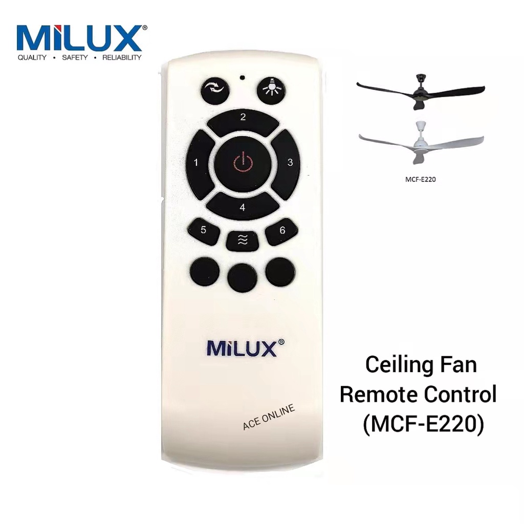 Milux Ceiling Fan Remote Control For MCF-E220 | Shopee Malaysia