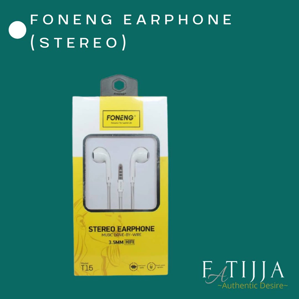 100% Original FONENG Earphone (Stereo) | Shopee Malaysia