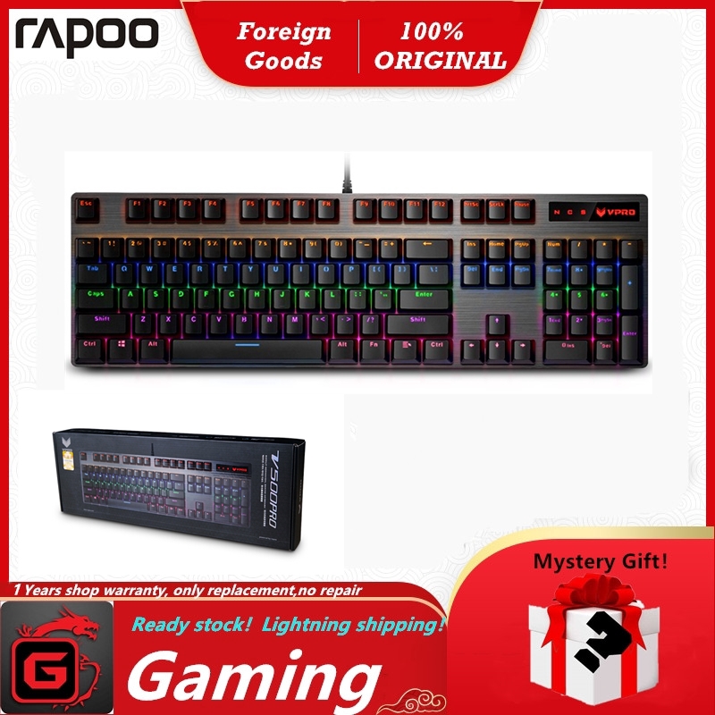 Rapoo Backlight Gaming Keyboard V500PRO,104 Keys Mechanical Clavier. | Shopee Malaysia