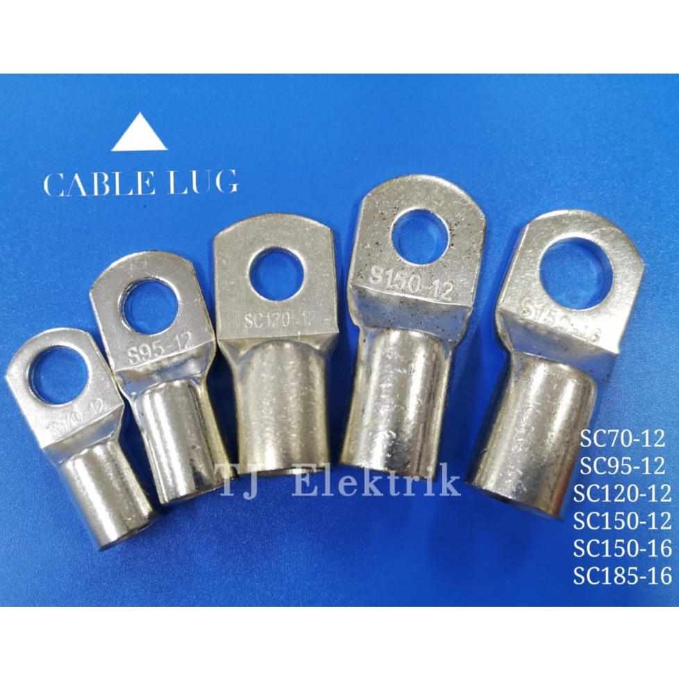 Cable Lug SC Tinned Copper Wire Connector SC50-10 SC70-12 SC95-12 SC120 ...
