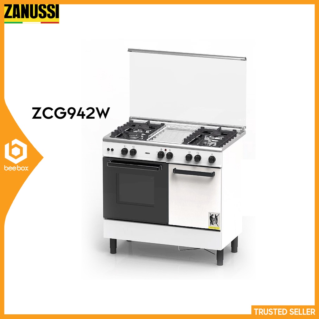 Zanussi 4 Gas Burners Freestanding Cooker with 62L Multi-Function ...