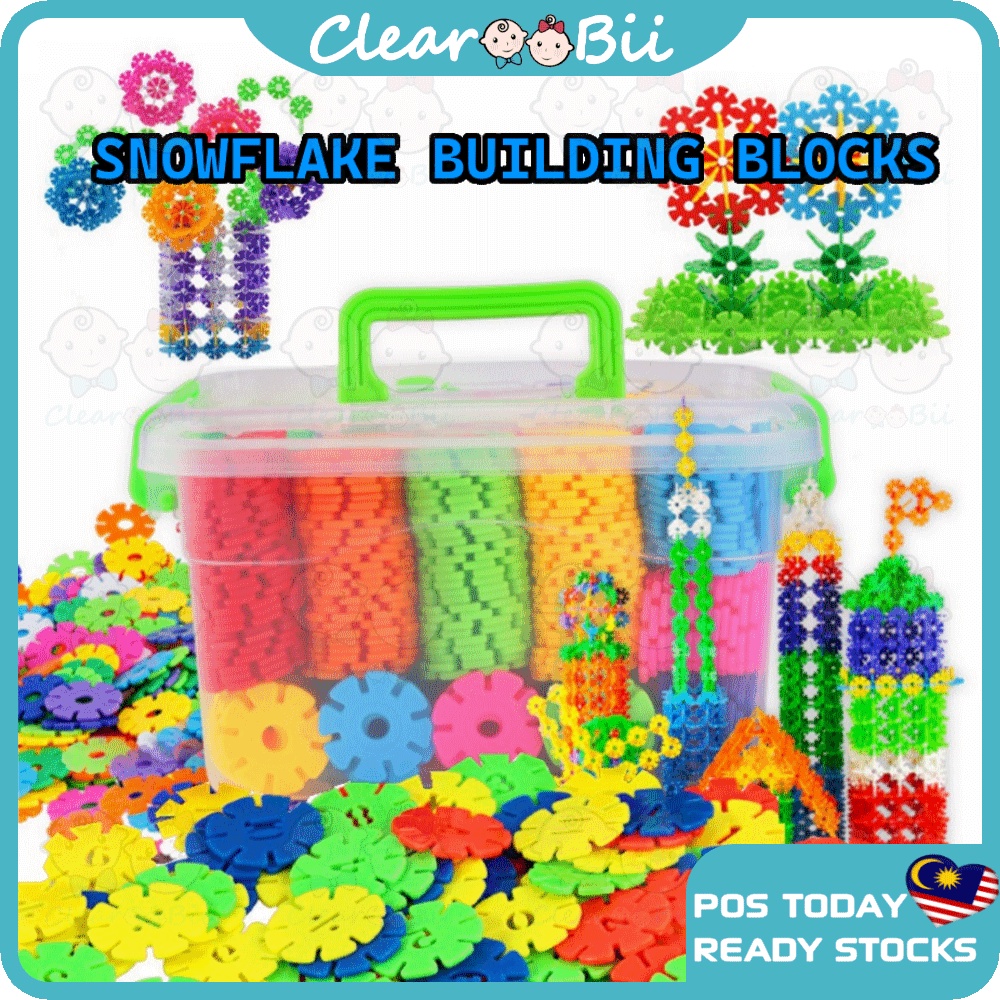 [400PCS] Snowflake Building Block Toys Montessori Assembling Blocks ...