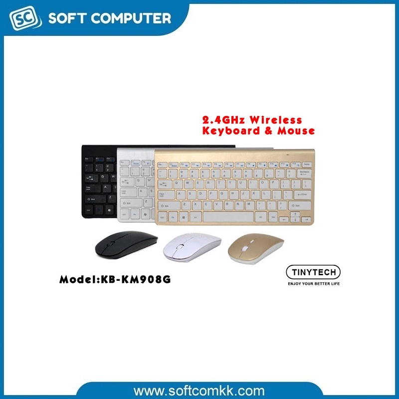 TinyTech KB-KM908G Wireless Keyboard & Optical Mouse / Combo Keyboard ...