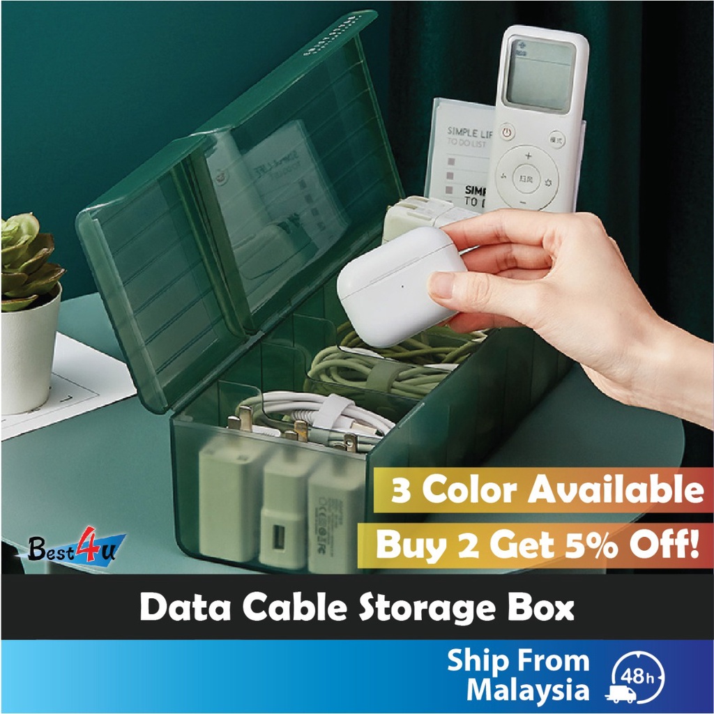 BEST4U Desktop Phone Cable Storage Box | Wire storage box | Cable ...