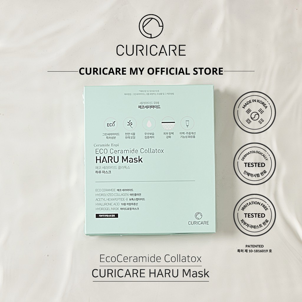 CURICARE ECO CERAMIDE COLLATOX HARU MASK (28g x 5pcs) l Official ...