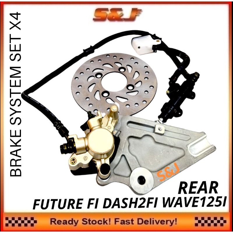 REAR BRAKE PUMP SYSTEM REAR CALIPER SET FUTURE DASH 2 FI WAVE125I ...