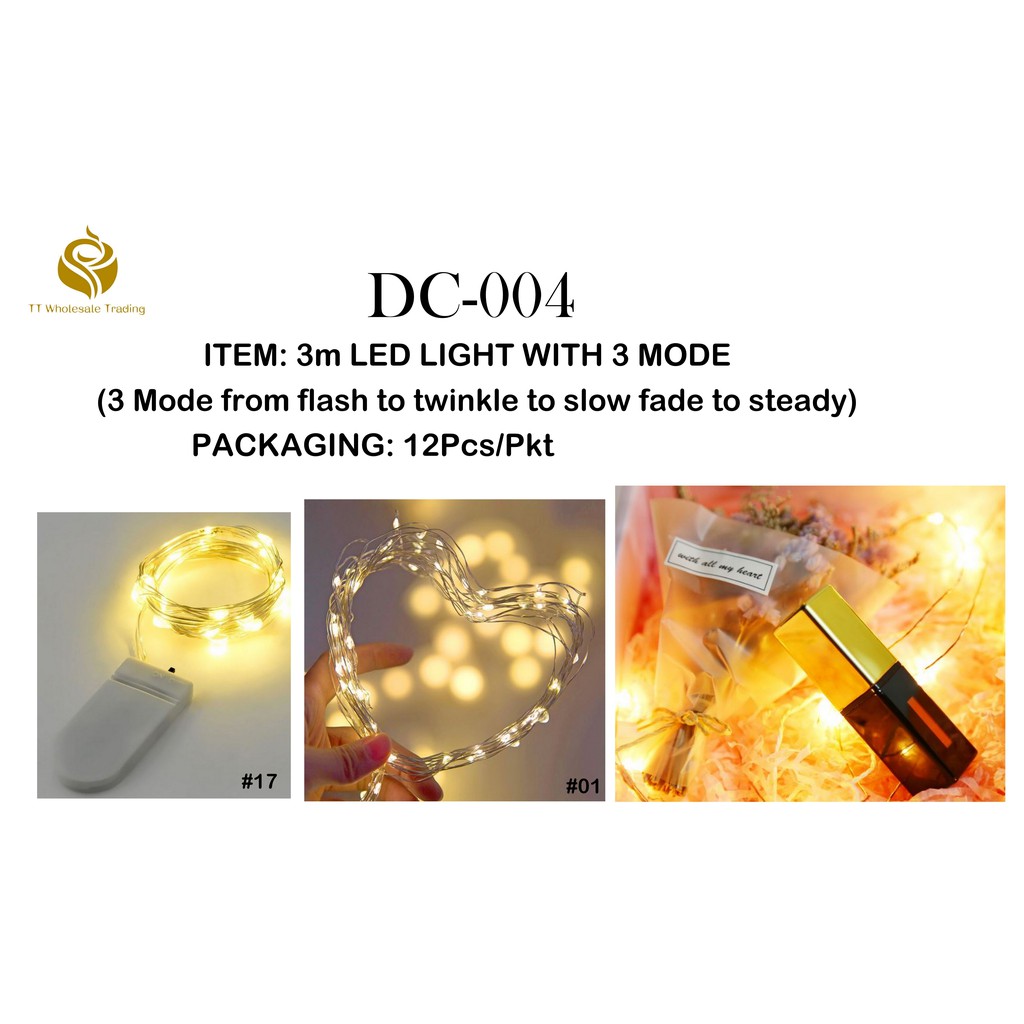LED Light - 3m Long with 3 mode - Battery included (M'sia Ready Stock ...
