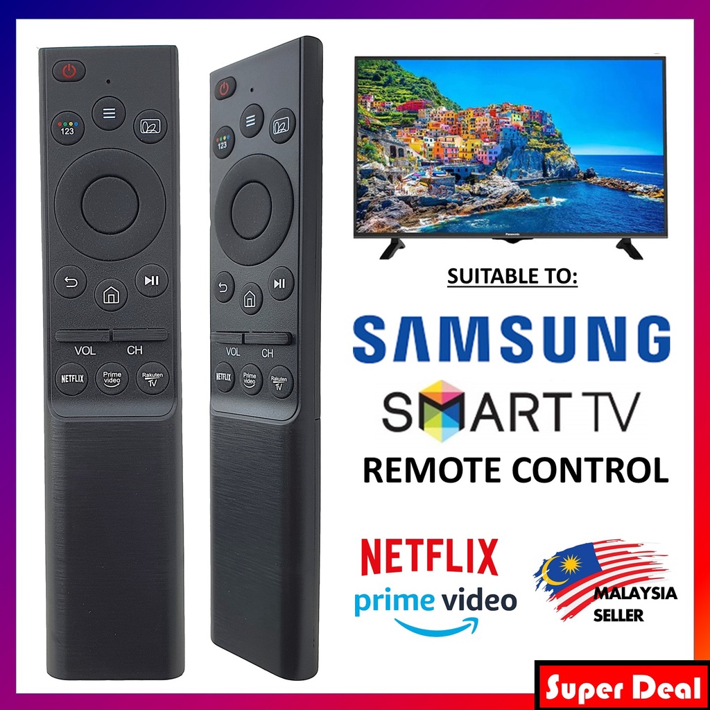 SAMSUNG Netflix Prime Video Smart TV Remote Control (IR-1364) | Shopee ...