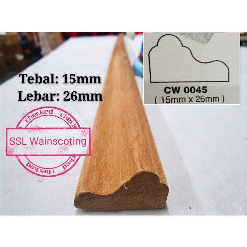wainscoting/kayu frame /kayu biding /kayu siping/nyatoh kayu | Shopee ...