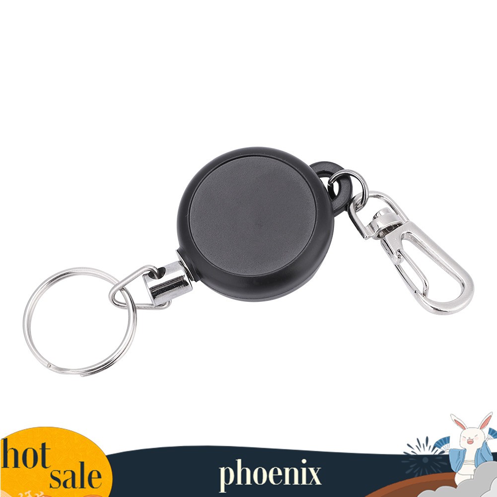 Keyring 60cm Stainless Steel Wire Rope Retractable Key Chain Key ...