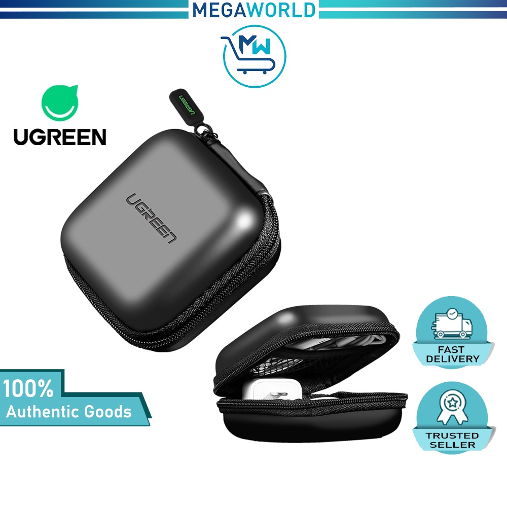 UGREEN Earphones Case Waterproof for Earbuds Memory Card Zipper ...