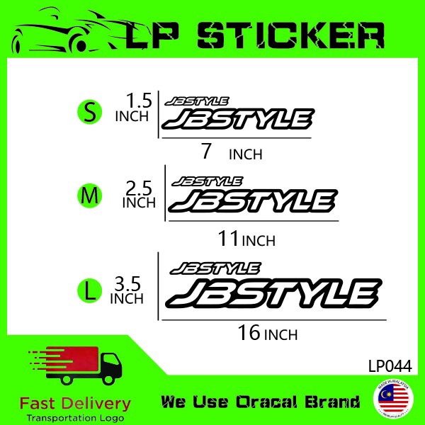 JBSTYLE CAR&MOTOR STICKER/LP-044 | Shopee Malaysia