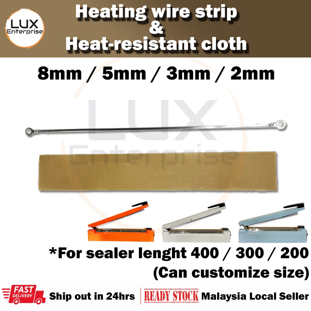🔥READY STOCK🔥 Premium Heat Wire Strip & Heat-Resistant cloth For 200mm ...