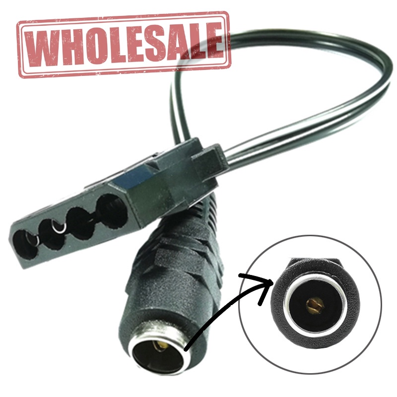 12V DC 5.5x2.1mm Female to Molex Connector 4 Hole 2 Pin female power ...