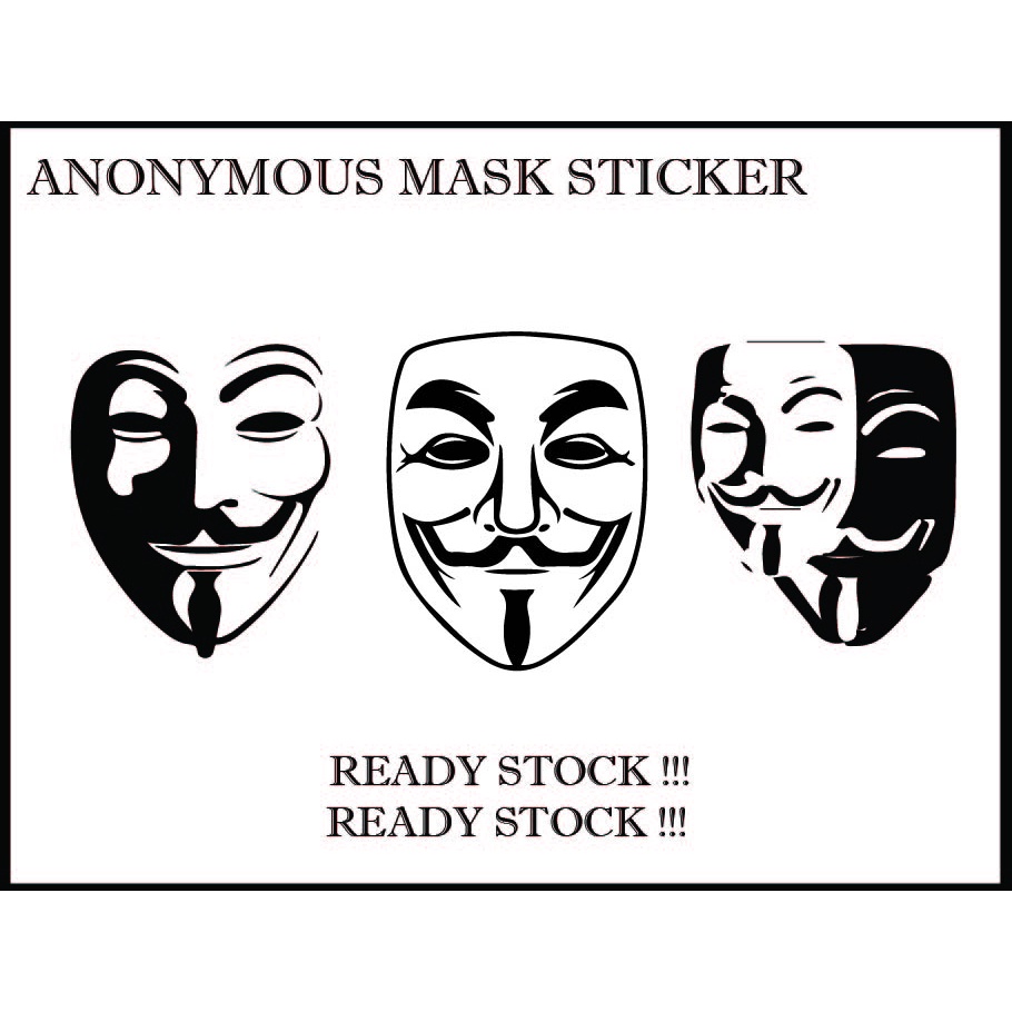Anonymous Mask Sticker Motor Car JDM perodua honda toyota | Shopee Malaysia