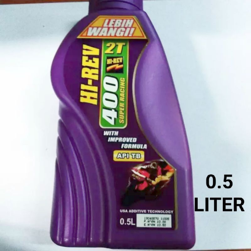 HI-REV MOTOR OIL 2T 400 0.5L/1BTL 🔥100%ORIGINAL🔥 | Shopee Malaysia