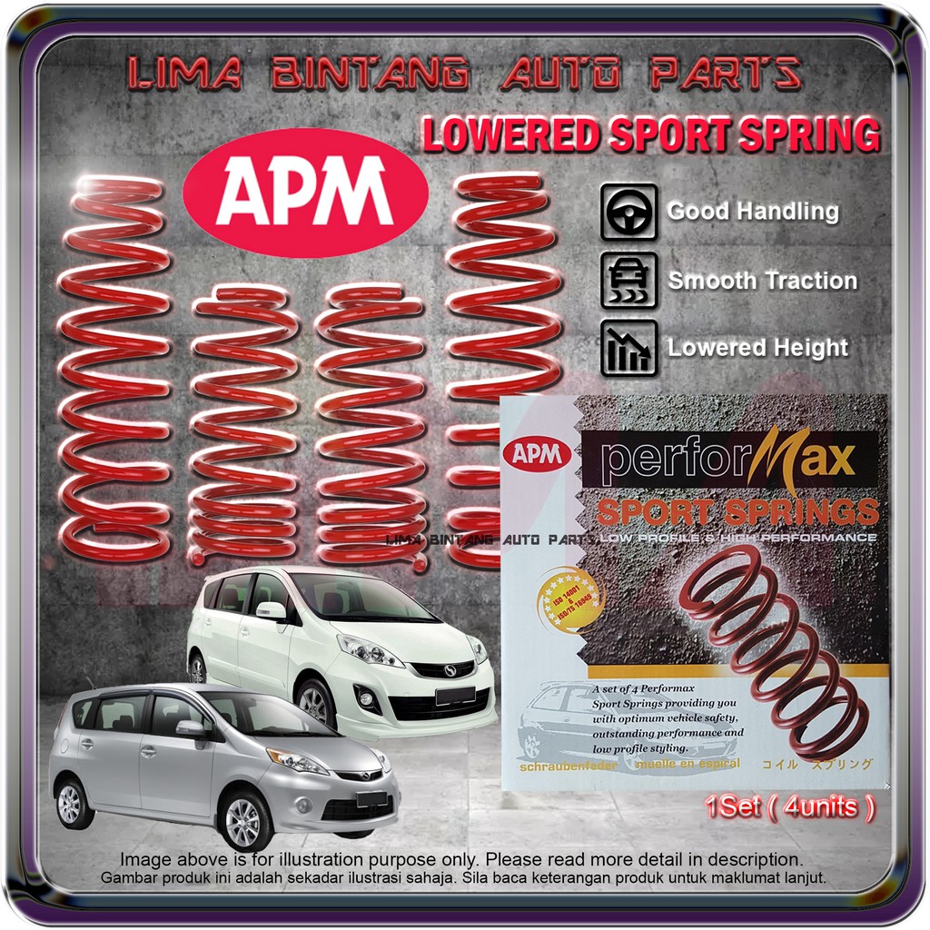 Perodua Alza , Alza Advance Sport Spring , Lower Coil Spring Apm ...