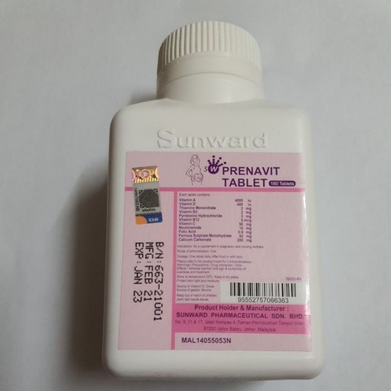 Sunward Prenavit Tablets 180s (Expiry Date:06/2026) | Shopee Malaysia