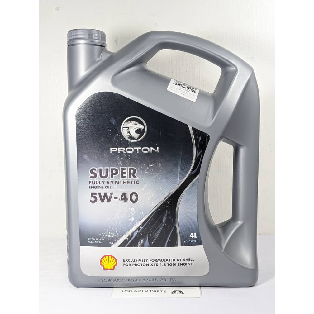 PROTON X70 1.8 TGi SUPER Fully Synthetic Engine Oil 5W40 5W-40 Original ...