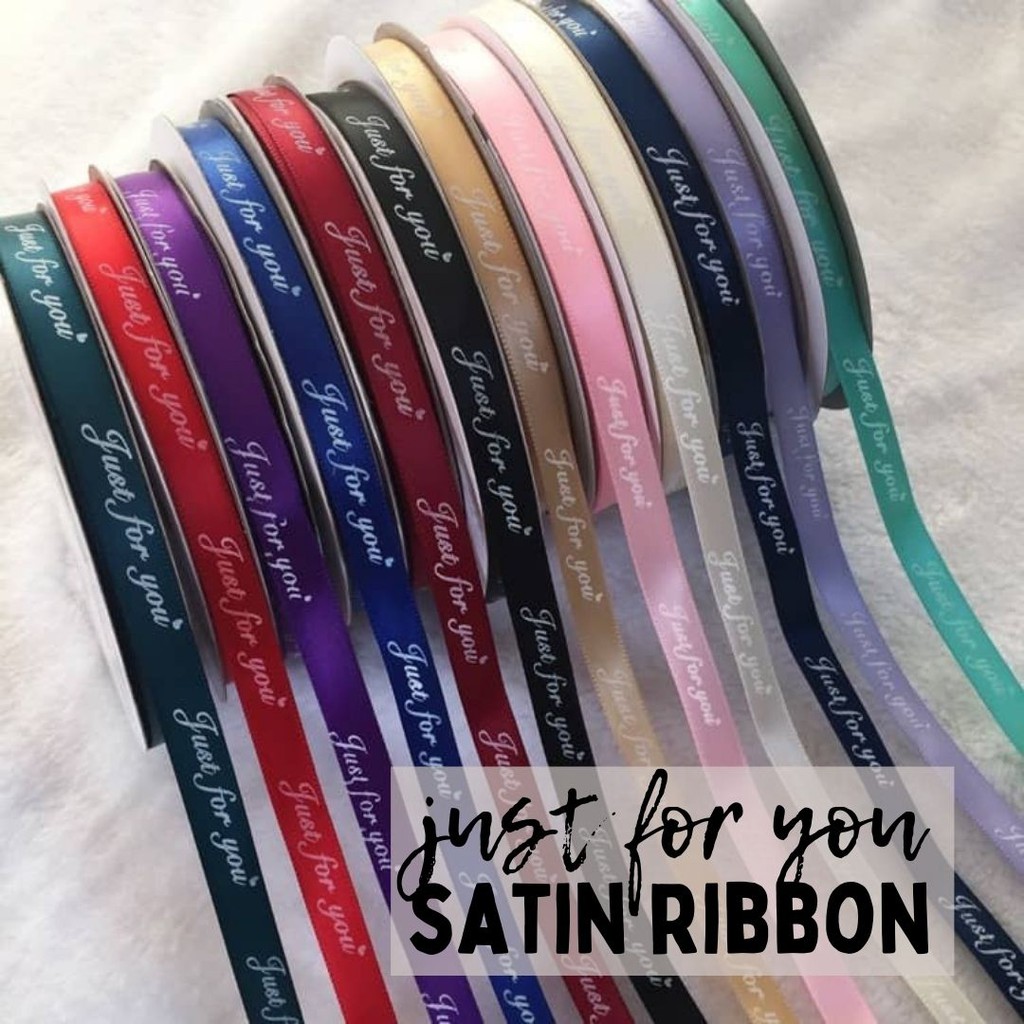 1 Meter Just For You Ribbons for Gift Cake Box Flower Bouquet High ...