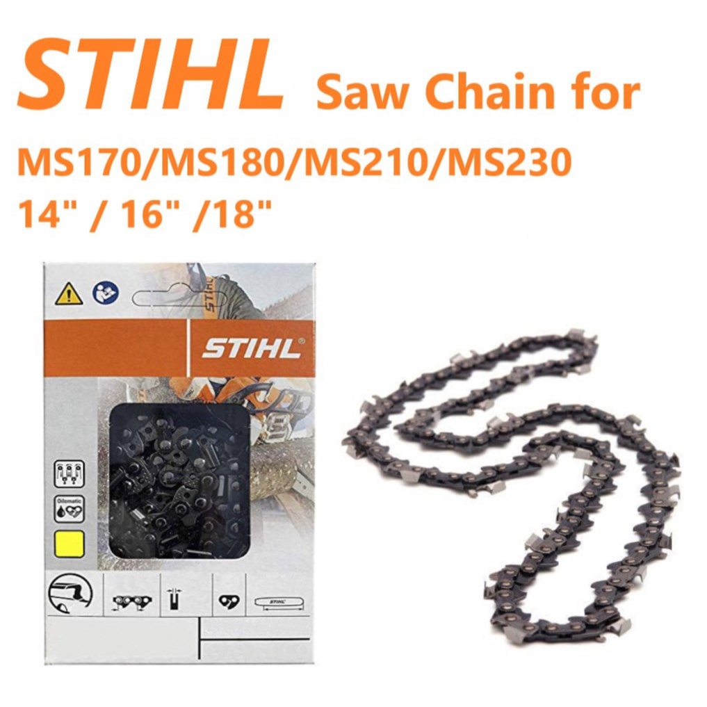 RANTAI CHAINSAW MATA CHAINSAW STIHL SAW CHAIN MS170 MS180 MS210 MS230 14" 16" 18" | Shopee Malaysia