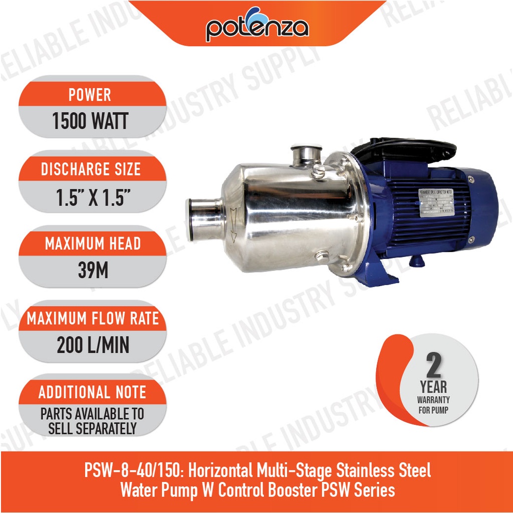 Potenza Horizontal Multi Stage Water Pump/ Household Water Pump/ Water ...