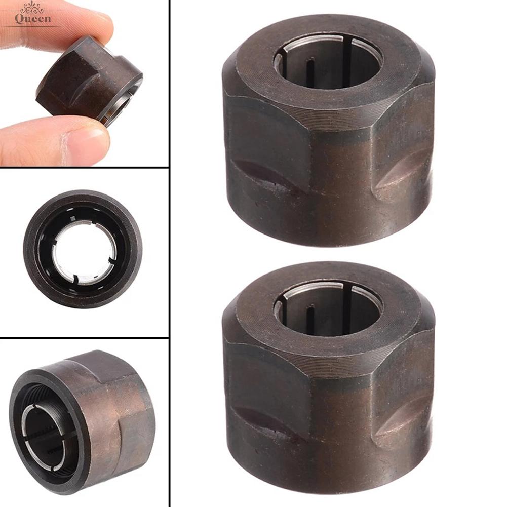 Collet Nut Plunge Router Parts 2pcs Metal 22.5x27mm Black High Quality ...