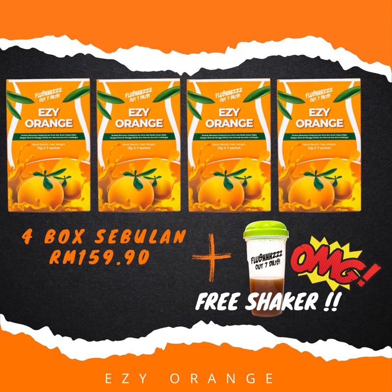 🔥EZY ORANGE MURAH COMBO🔥🎁FREE SHAKER FREE SHIPPING 💯 ORIGINAL HQ🔥EZY ORANGE DETOX PRODUCT BANTU ...