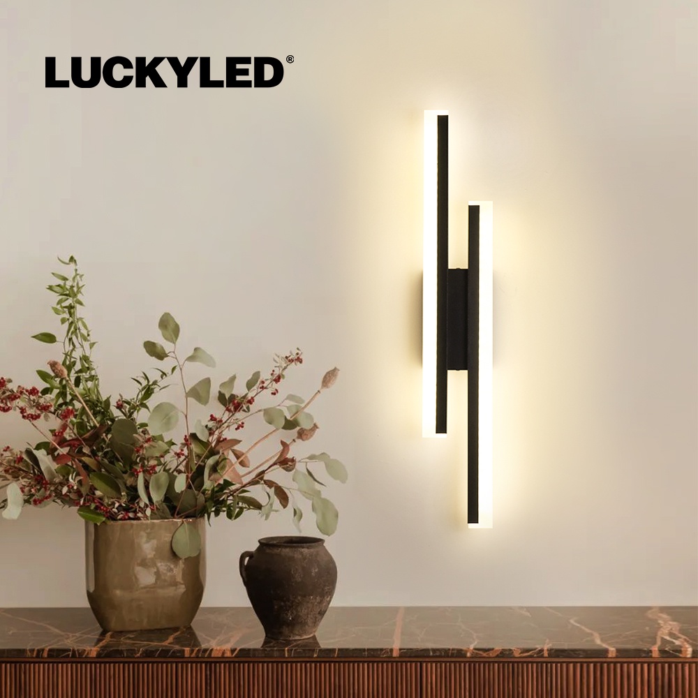Modern Indoor Wall Lamp 7W Black LED Wall Light For Living Room Bedroom ...