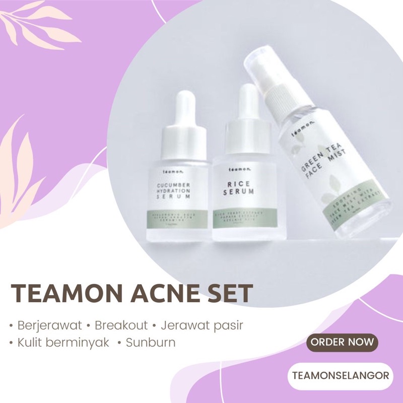 Teamon Acne Set (FREE RICE SERUM) | Shopee Malaysia