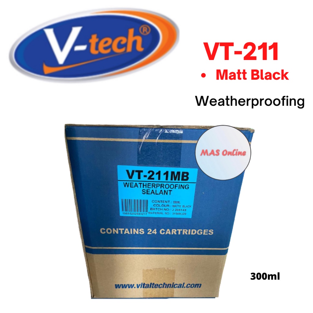 VT-211 MB Weatherproofing Sealant Glass & Metal Silicone Sealant 300ml ...