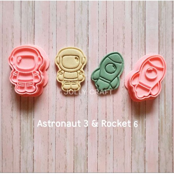 Astronaut 3 & ROCKET 6 Cookie cutter (Choose 1 Dozen) | Shopee Malaysia