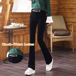 🌈Free Shipping Bootcut Pants Womens Casual Long Vintage Black High ...