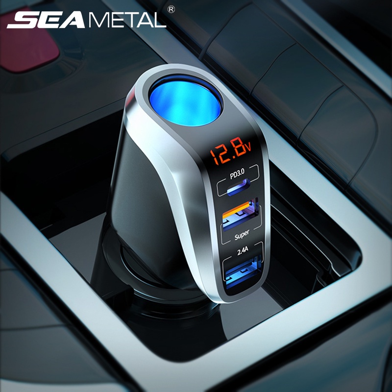 66W Car Charger Smart Fast Charging Dual USB PD20W 12-24V ...