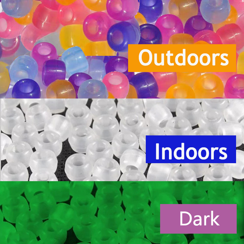 100pcs/pack UV Color Changing Loose Beads DIY Jewelry Accessories ...