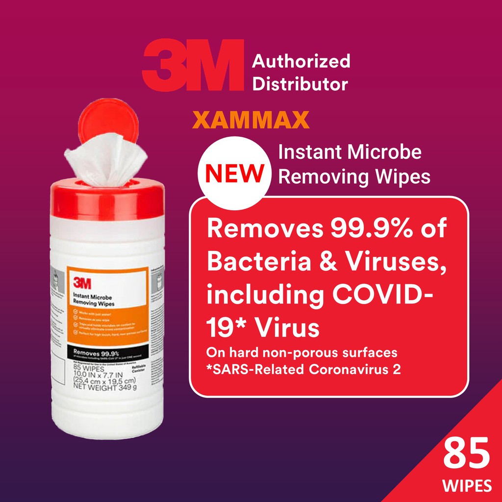 3M - 85pcs Instant Microbe Removing Wipes / Disinfect Cleaning Wipe ...