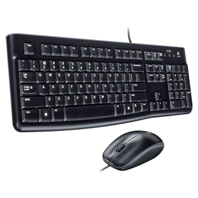 LOGITECH K120+B100 KEYBOARD MOUSE USB SET | Shopee Malaysia
