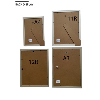 Photo Frame Size A4 /11R /12R / A3 - Brown / White Color(1pc) | Shopee ...