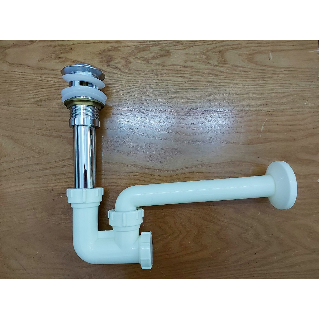 Lavabo sink siphon drain set with plastic P - stainless steel head ...
