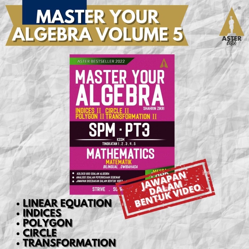 Master Your Algebra by Aster | Shopee Malaysia